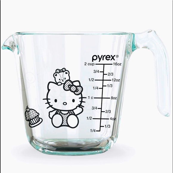 Hello Kitty | Kitchen | Pyrex Hello Kitty Glass Measuring Cup | Poshmark